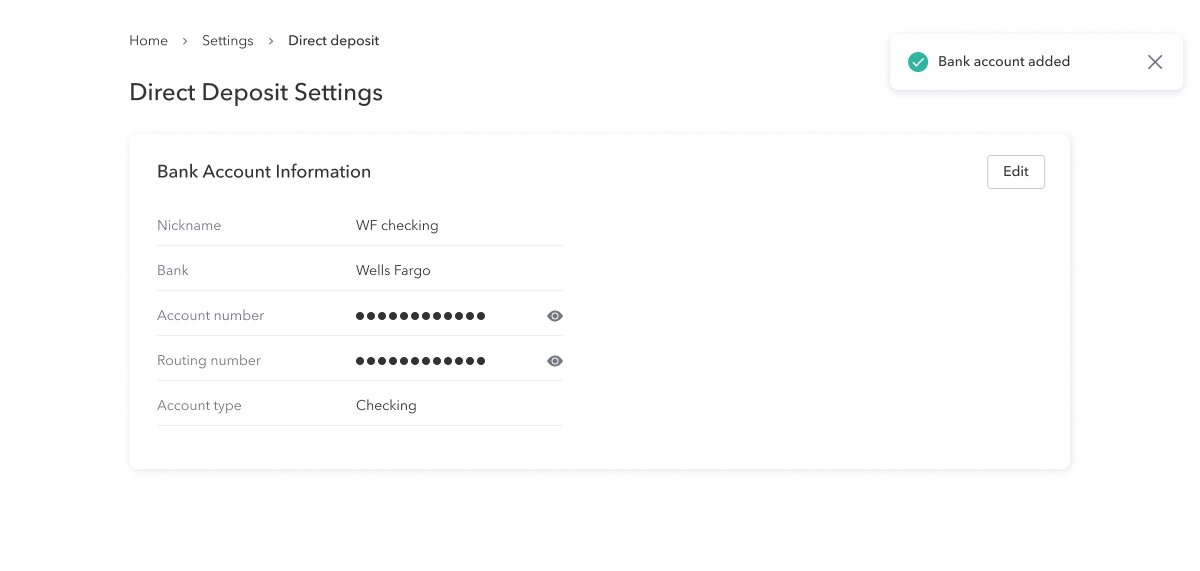 How to Set up Direct Deposit for Everlance Payments – Everlance Help Center