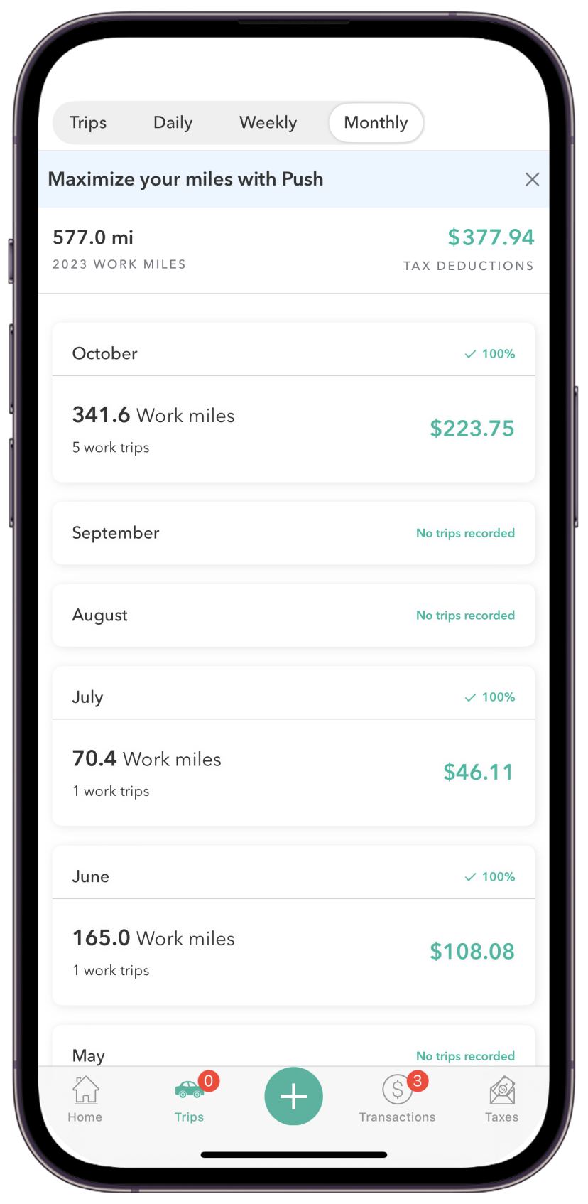 How to See Your Trips Grouped by Day, Week, or Month (Self-Employed ...